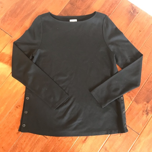 J. Jill | Tops | Jjill Ponte Boatneck Side Button Top M | Poshmark